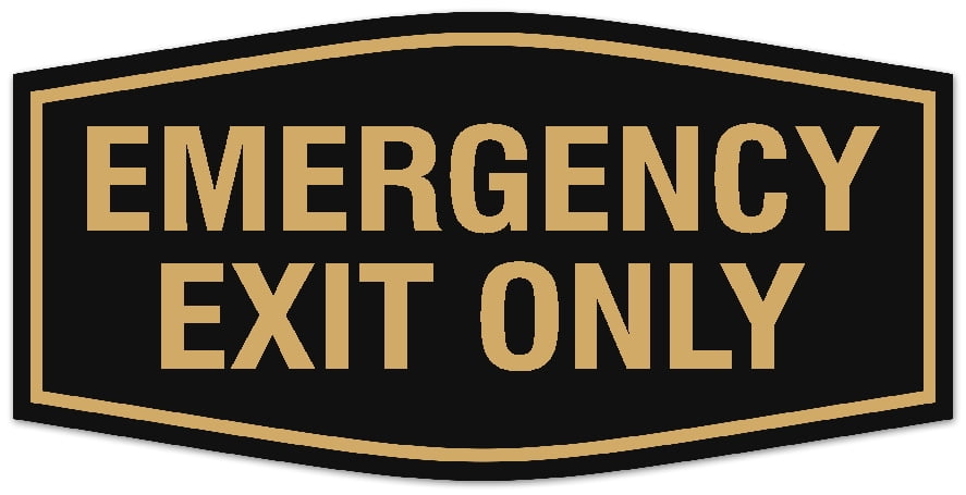Signs ByLITA Fancy Emergency exit only Sign - Laser-Engraved Lettering ...