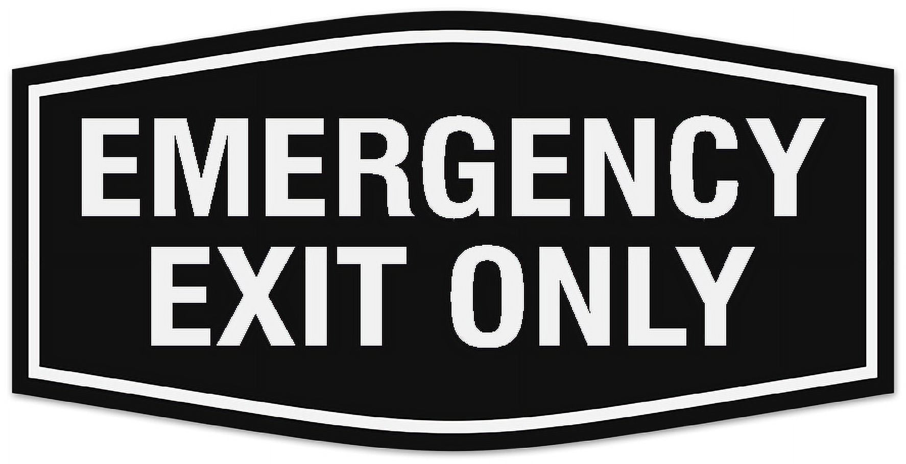 Signs ByLITA Fancy Emergency exit only Sign - Laser-Engraved Lettering ...