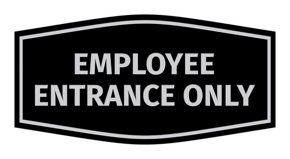 Signs ByLITA Fancy Employee Entrance Only Sign with Adhesive Tape ...