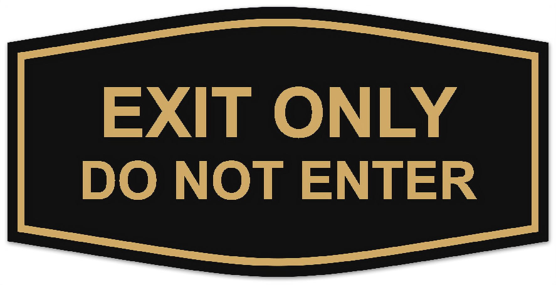 Signs ByLITA Fancy Exit Only Do Not Enter Sign - Laser-Engraved ...