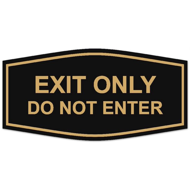 Signs ByLITA Fancy Exit Only Do Not Enter Sign - Laser-Engraved ...