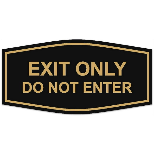 Signs ByLITA Fancy Exit Only Do Not Enter Sign - Laser-Engraved ...