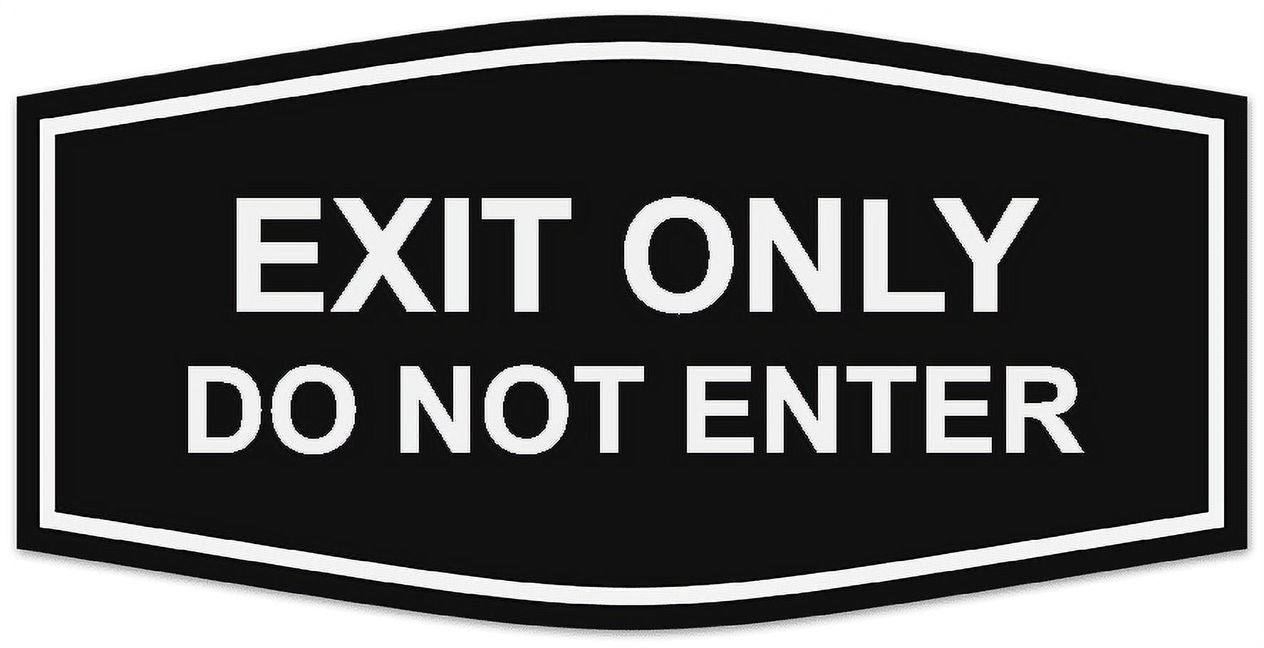 Signs ByLITA Fancy Exit Only Do Not Enter Sign - Laser-Engraved ...