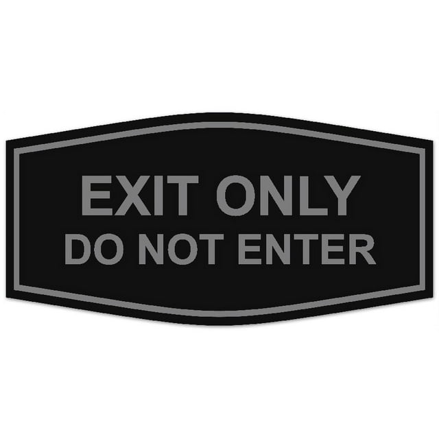 Signs ByLITA Fancy Exit Only Do Not Enter Sign - Laser-Engraved ...