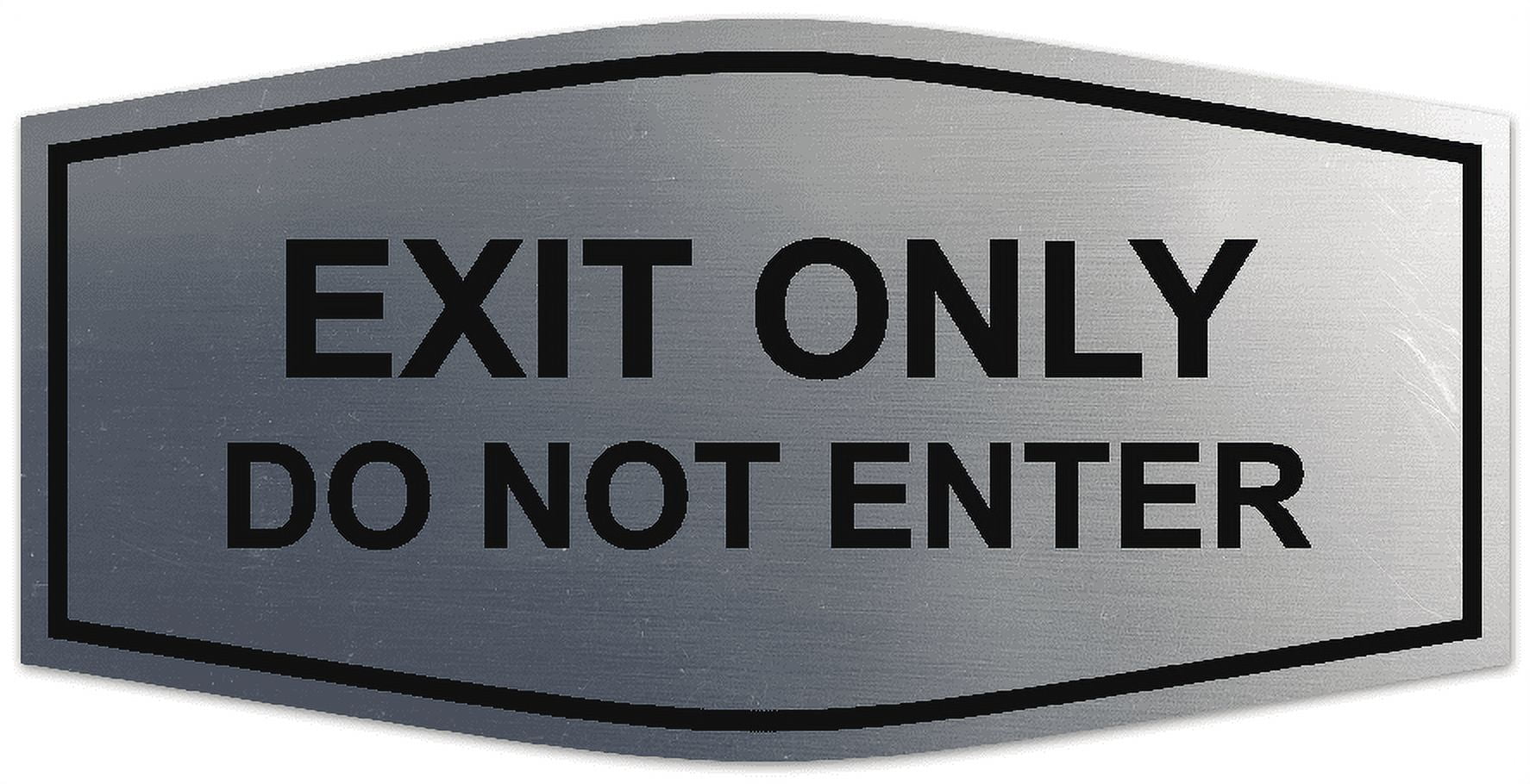 Signs ByLITA Fancy Exit Only Do Not Enter Sign - Laser-Engraved ...