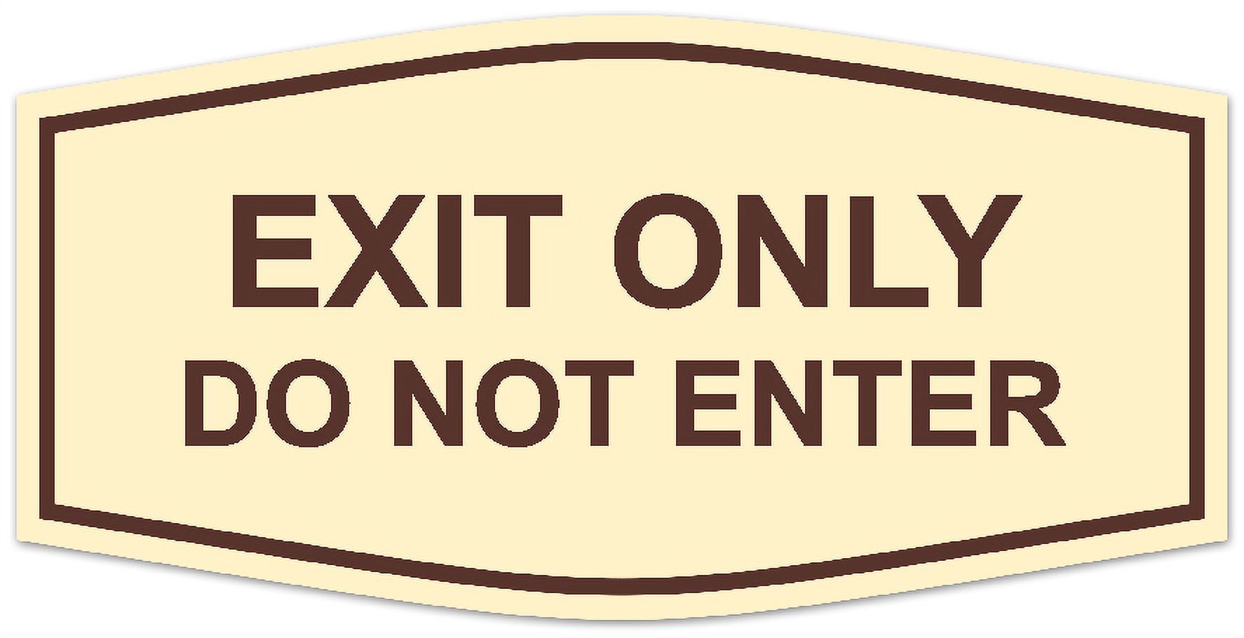 Signs ByLITA Fancy Exit Only Do Not Enter Sign - Laser-Engraved ...