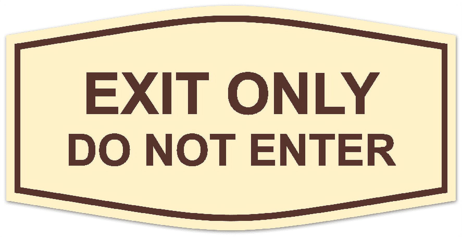 Signs ByLITA Fancy Exit Only Do Not Enter Sign - Laser-Engraved ...