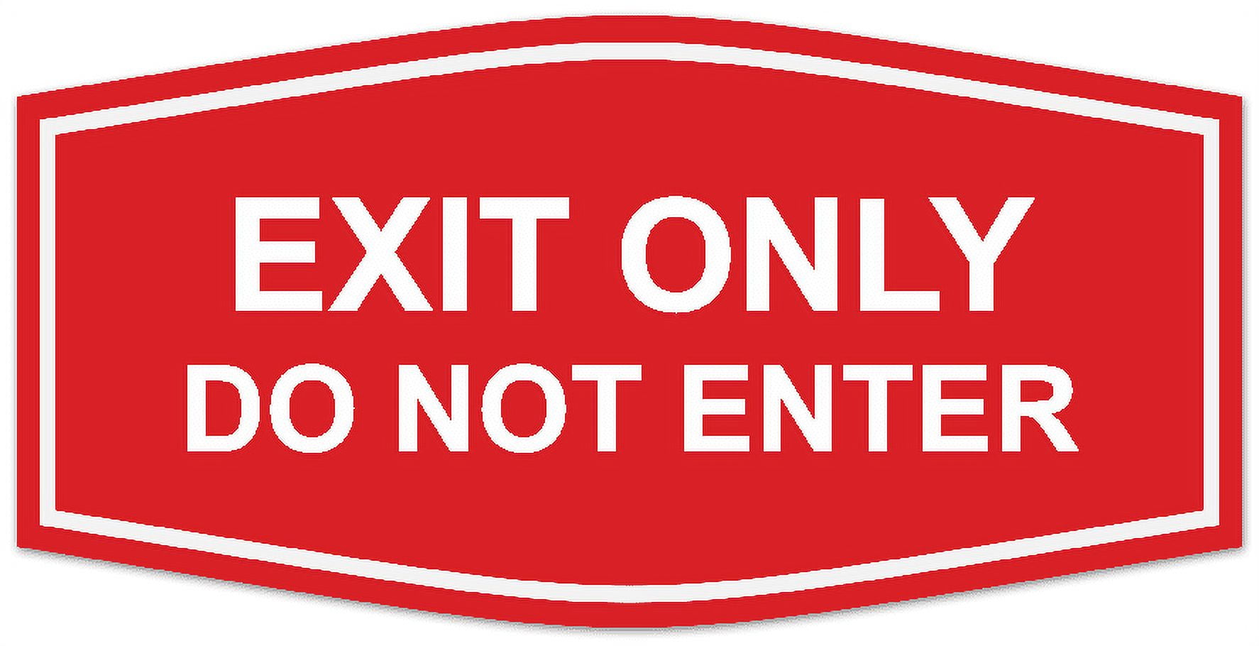 Signs ByLITA Fancy Exit Only Do Not Enter Sign - Laser-Engraved ...