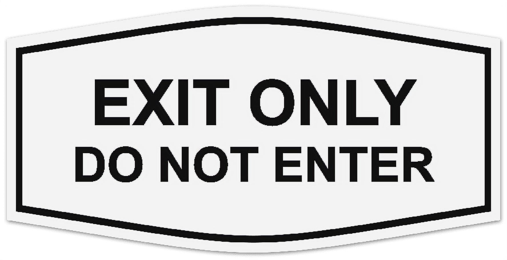 Signs ByLITA Fancy Exit Only Do Not Enter Sign - Laser-Engraved ...