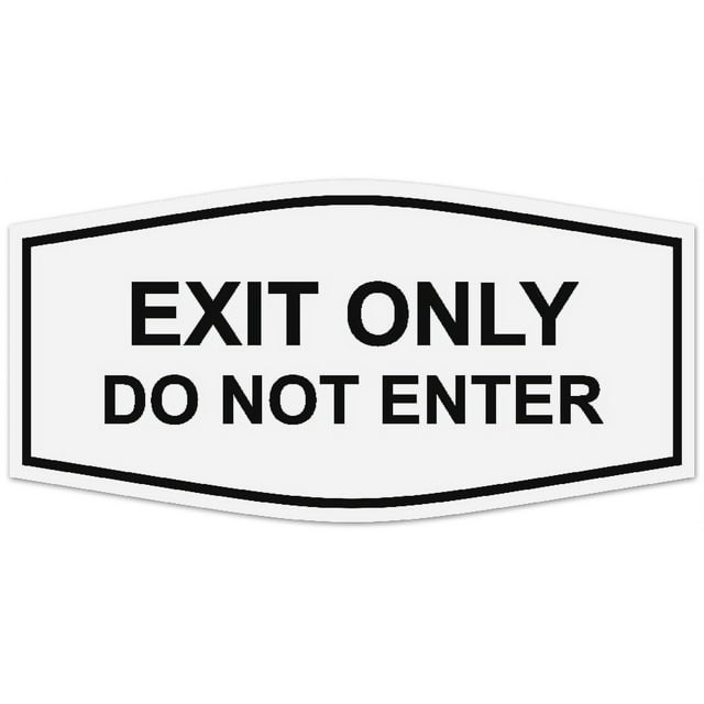Signs ByLITA Fancy Exit Only Do Not Enter Sign - Laser-Engraved ...