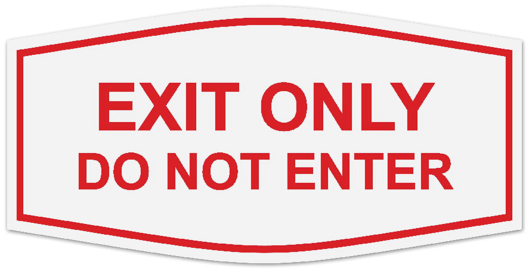 Signs ByLITA Fancy Exit Only Do Not Enter Sign - Laser-Engraved ...