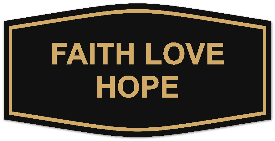 Signs ByLITA Fancy Faith Love Hope Sign - Laser-Engraved Lettering ...