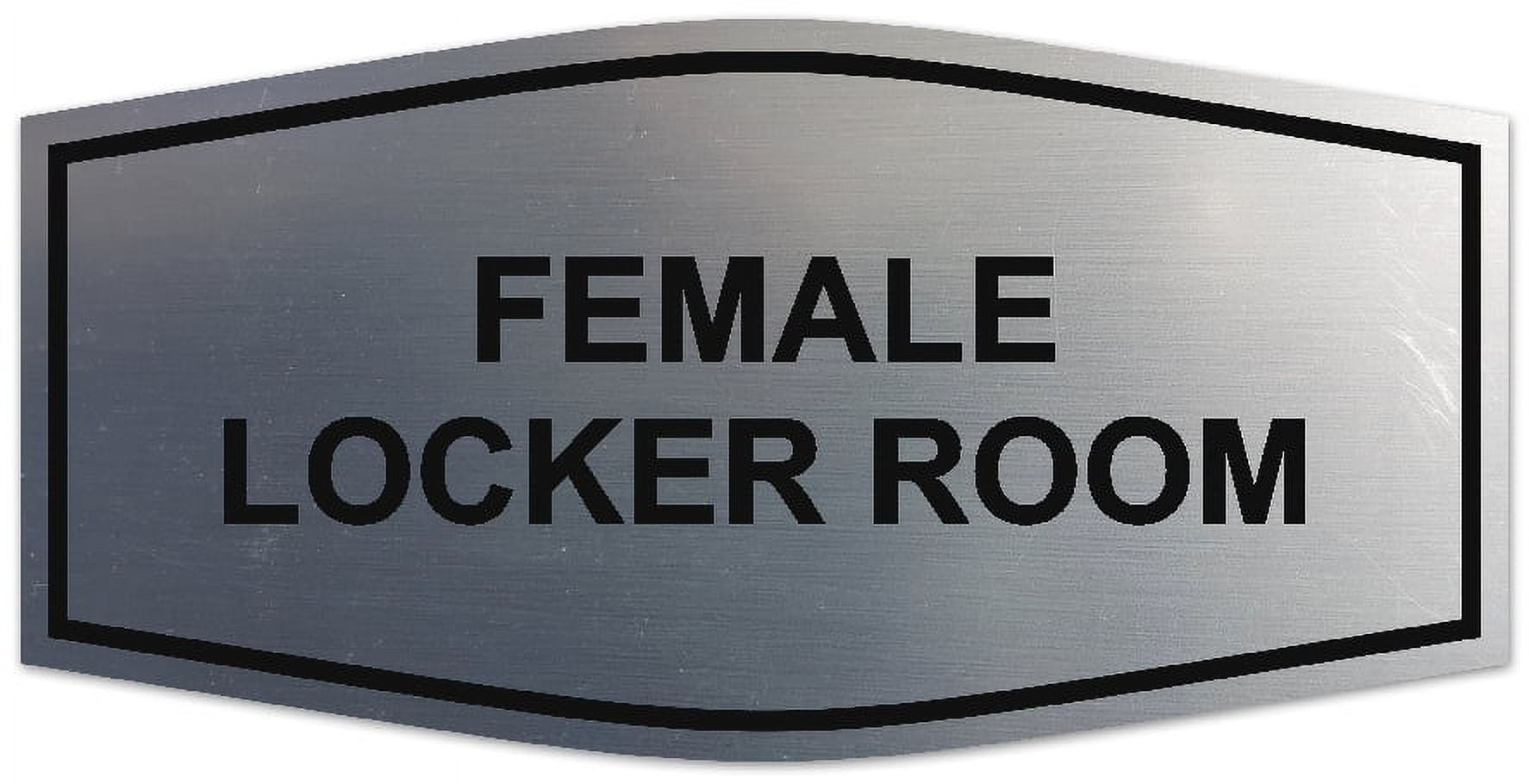 Signs ByLITA Fancy Female Locker Room Sign - Laser-Engraved Lettering | Durable ABS Plastic ...
