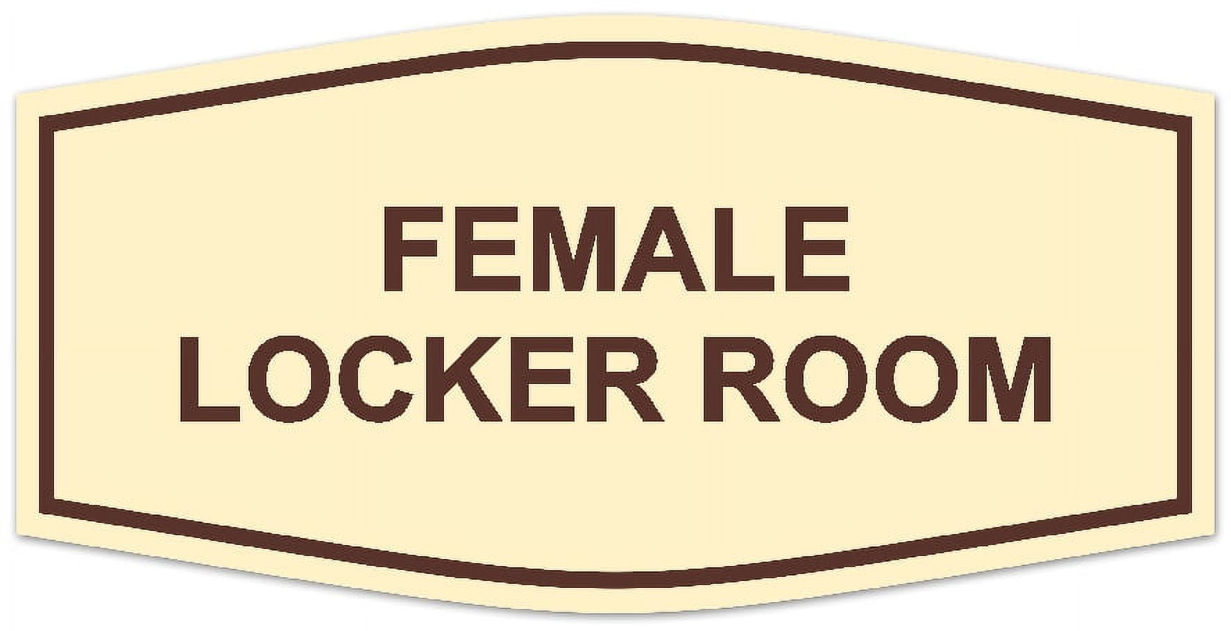 Signs ByLITA Fancy Female Locker Room Sign - Laser-Engraved Lettering ...
