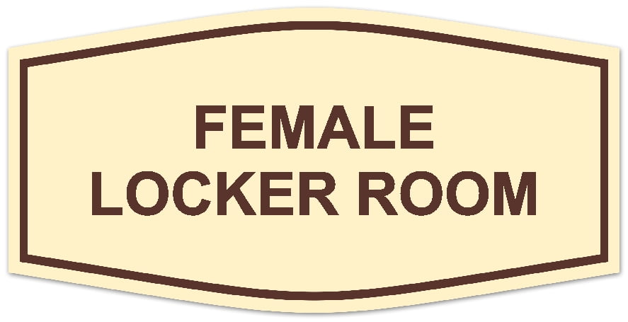 Signs ByLITA Fancy Female Locker Room Sign - Laser-Engraved Lettering ...