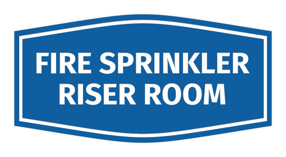 Signs ByLITA Fancy Fire Sprinkler Riser Room Sign - Laser-Engraved ...