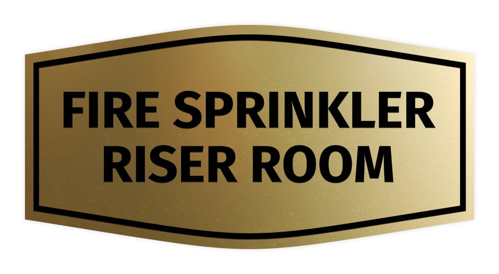 Signs ByLITA Fancy Fire Sprinkler Riser Room Sign - Laser-Engraved ...