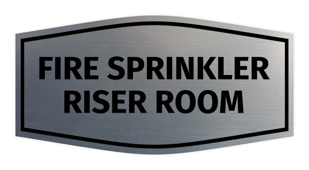 Signs ByLITA Fancy Fire Sprinkler Riser Room Sign - Laser-Engraved ...