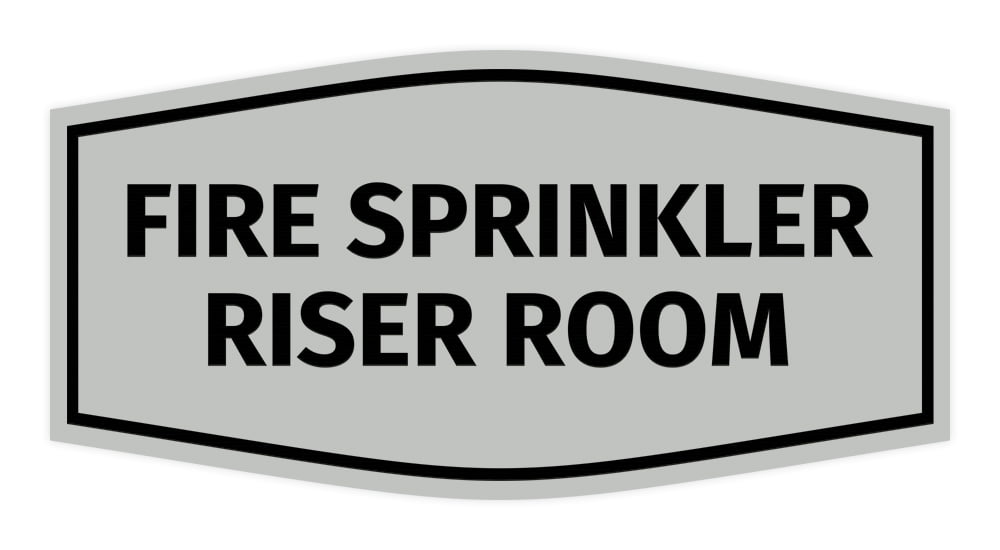 Signs ByLITA Fancy Fire Sprinkler Riser Room Sign - Laser-Engraved ...