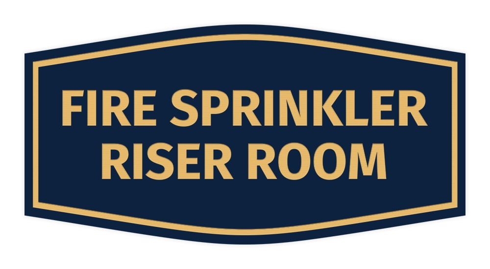 Signs ByLITA Fancy Fire Sprinkler Riser Room Sign - Laser-Engraved ...