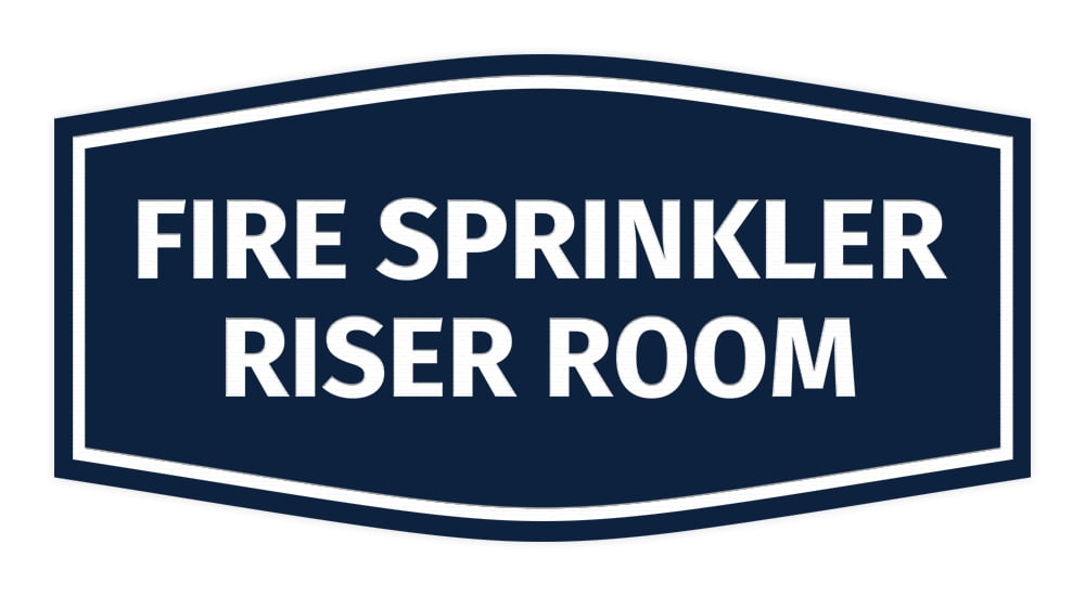 Signs ByLITA Fancy Fire Sprinkler Riser Room Sign - Laser-Engraved ...