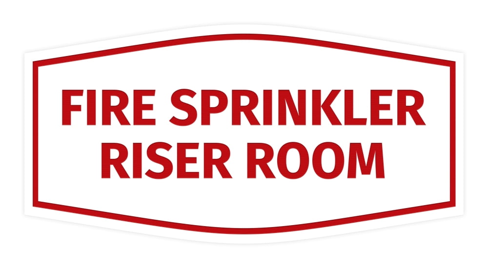 Signs ByLITA Fancy Fire Sprinkler Riser Room Sign - Laser-Engraved ...