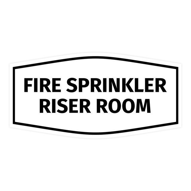 Signs ByLITA Fancy Fire Sprinkler Riser Room Sign - Laser-Engraved ...