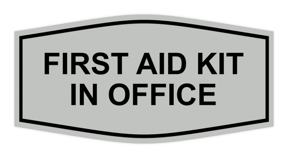 Signs ByLITA Fancy First Aid Kit in Office Sign (Lt Gray) - Small ...