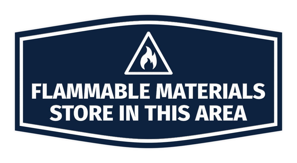 Signs ByLITA Fancy Flammable Materials Stored in this Area Durable ABS ...