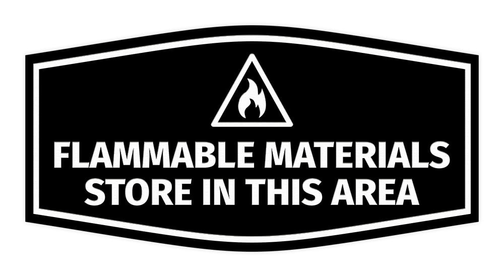 Signs ByLITA Fancy Flammable Materials Stored in this Area Durable ABS ...
