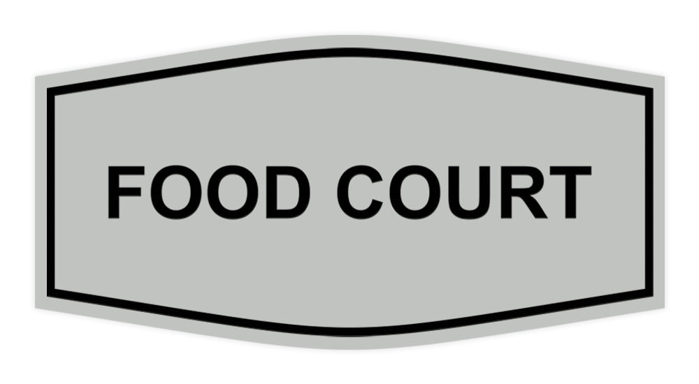 Signs ByLITA Fancy Food Court Sign (Lt Gray) - Large - Walmart Business ...