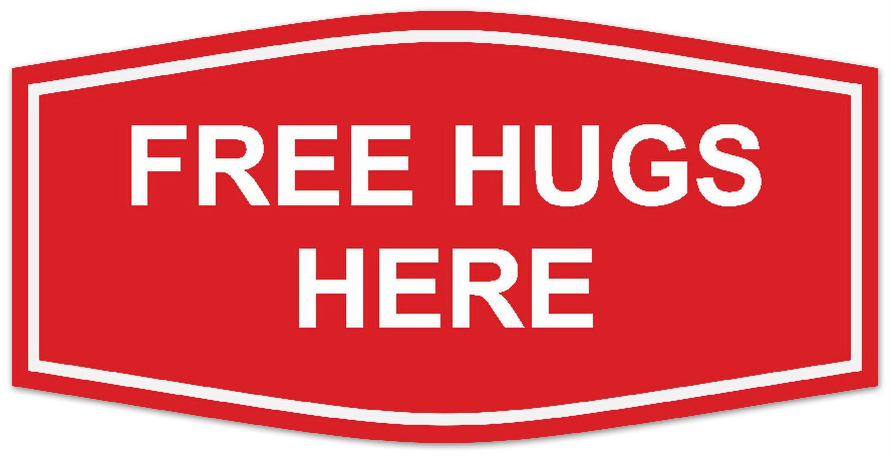 Signs ByLITA Fancy Free Hugs Here Sign - Laser-Engraved Lettering ...