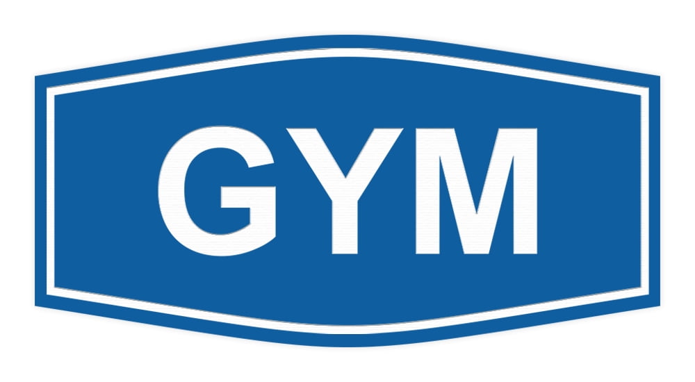 Signs ByLITA Fancy Gym Sign (Blue) - Small - Walmart.com