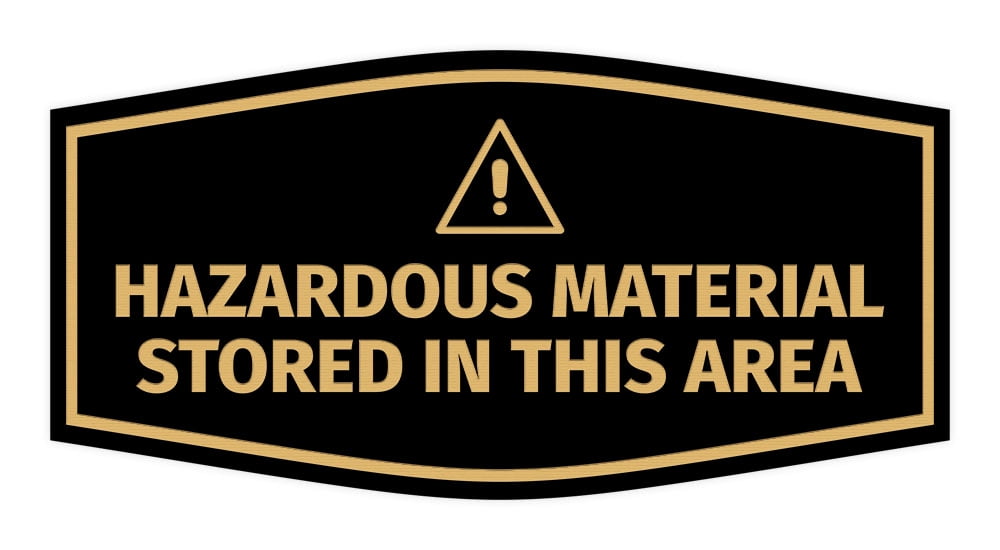 Signs ByLITA Fancy Hazardous Material Stored in this Area Durable ABS ...