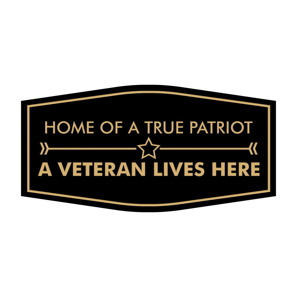 Signs ByLITA Fancy Home of a True Patriot: A Veteran Lives Here Easy ...