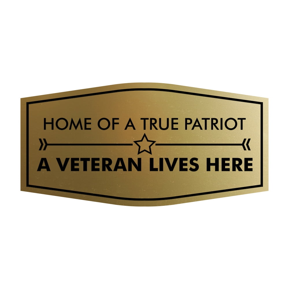 Signs ByLITA Fancy Home of a True Patriot: A Veteran Lives Here Easy ...