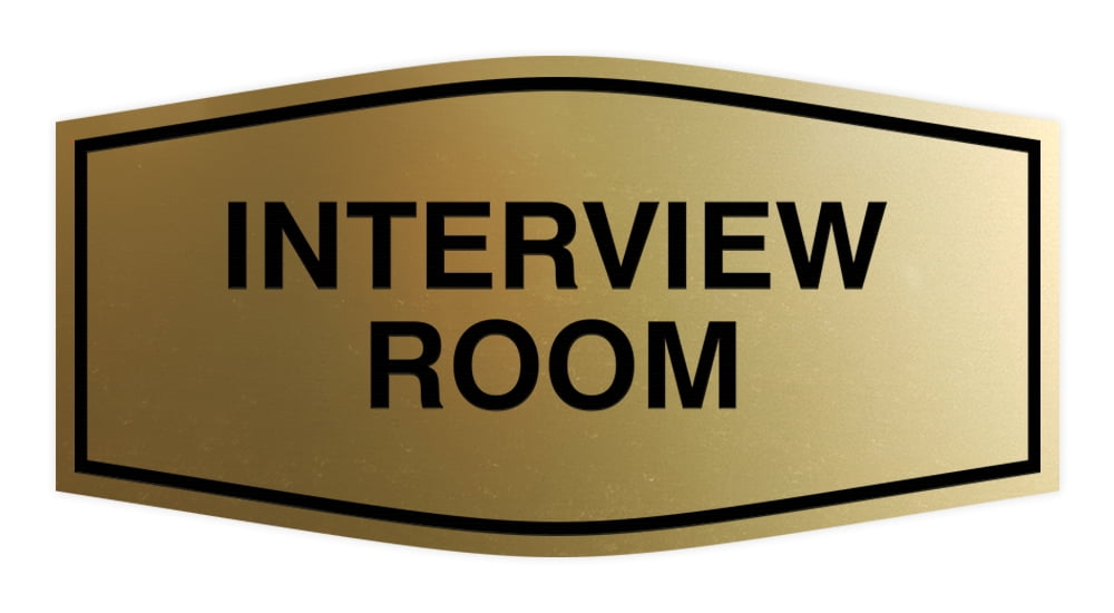 Signs ByLITA Fancy Interview Room Sign (Brushed Gold) - Large - Walmart.com