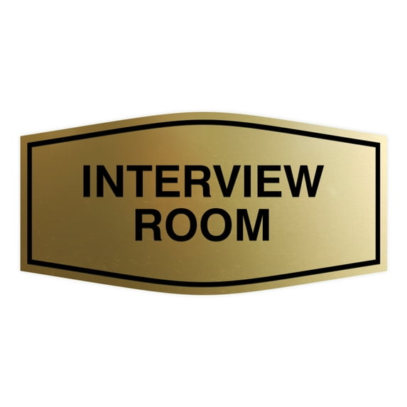 Signs ByLITA Fancy Interview Room Sign (Brushed Gold) - Small - Walmart.com