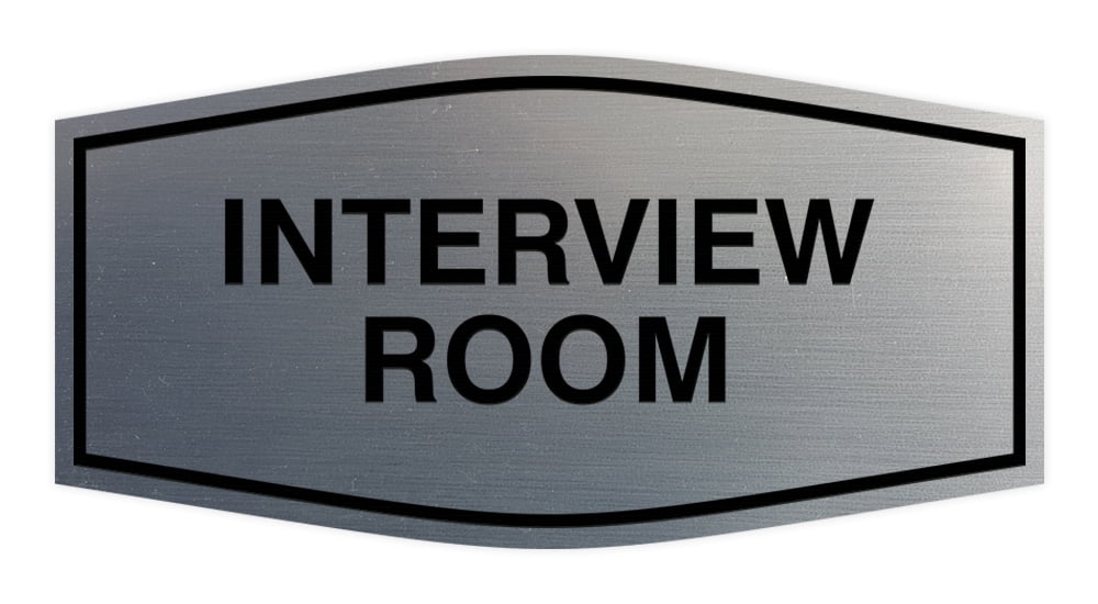 Signs ByLITA Fancy Interview Room Sign (Brushed Silver) - Medium ...