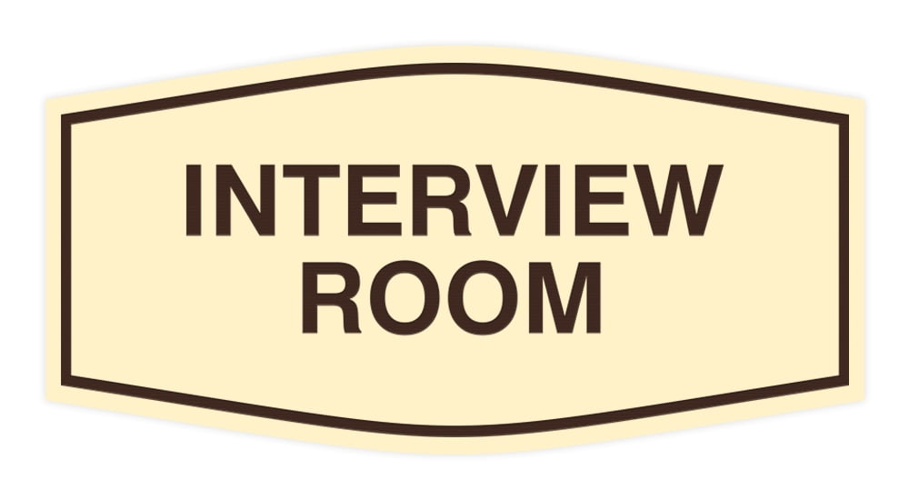 Signs ByLITA Fancy Interview Room Sign (Ivory/Dark Brown) - Small ...