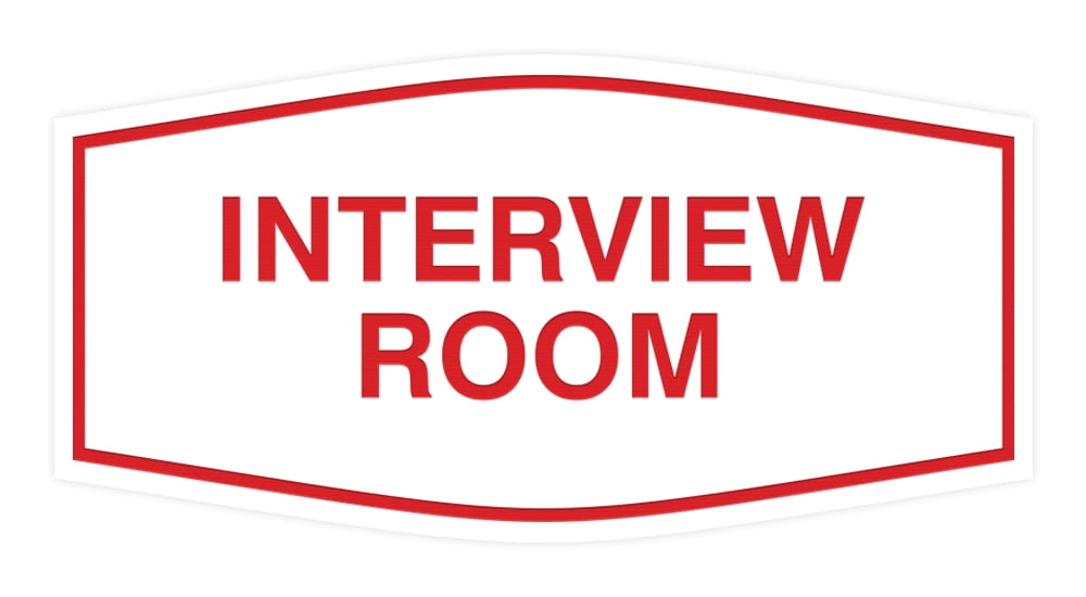 Signs ByLITA Fancy Interview Room Sign (White/Red) - Large - Walmart.com