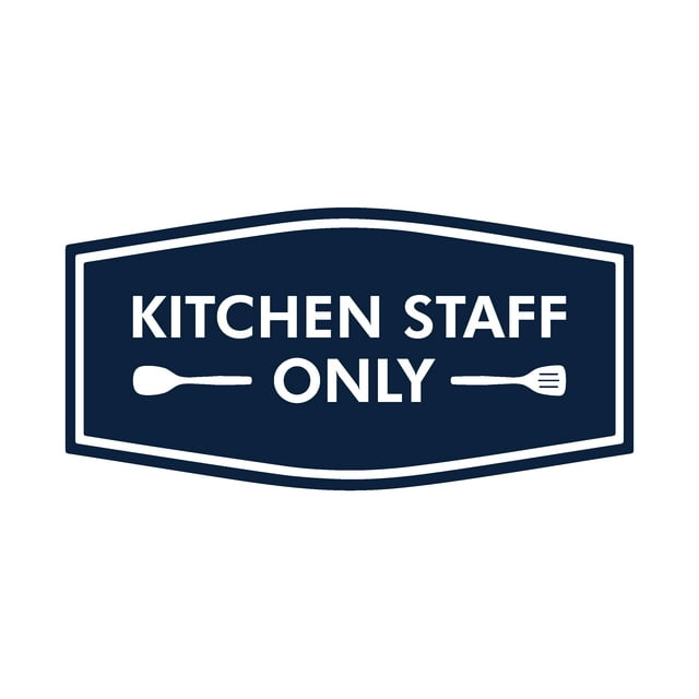 Signs ByLITA Fancy Kitchen Staff Only Spatula Graphic Sign (Navy Blue ...