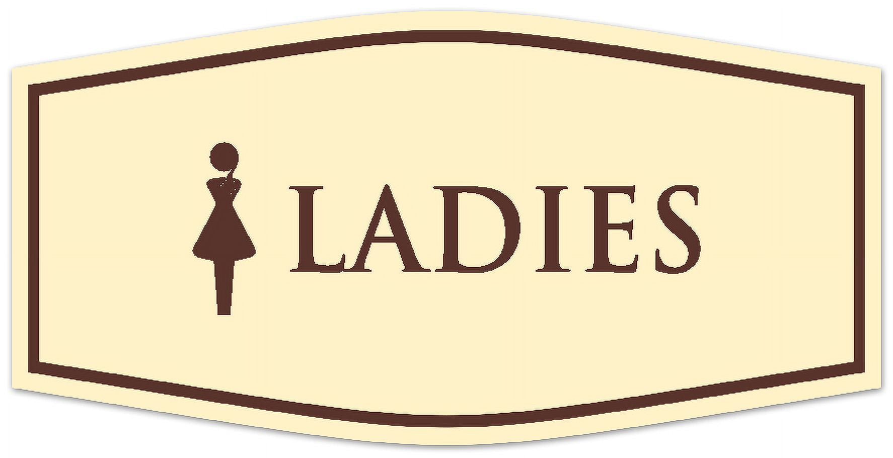 Signs ByLITA Fancy Ladies figurine Sign - Laser-Engraved Lettering ...