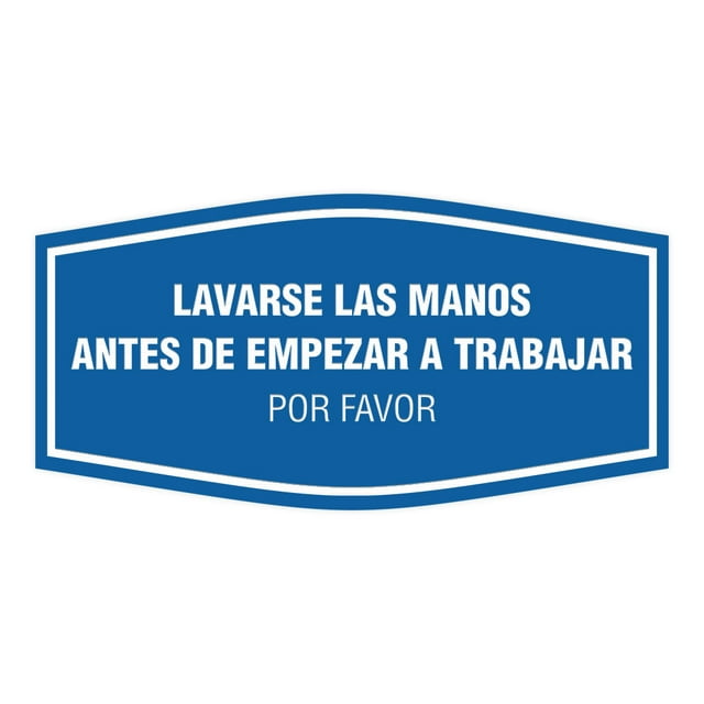 Signs ByLITA Fancy Lavarse Las Manos Antes de Empezar A Trabajar Por ...