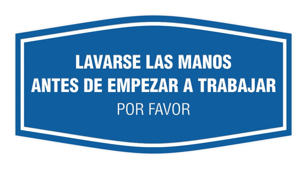 Signs ByLITA Fancy Lavarse Las Manos Antes de Empezar A Trabajar Por ...