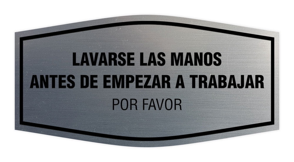 Signs ByLITA Fancy Lavarse Las Manos Antes de Empezar A Trabajar Por ...