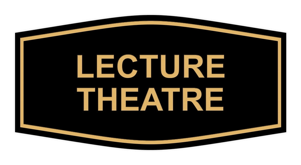 Signs ByLITA Fancy Lecture Theatre Sign (Black Gold) - Medium - Walmart.com
