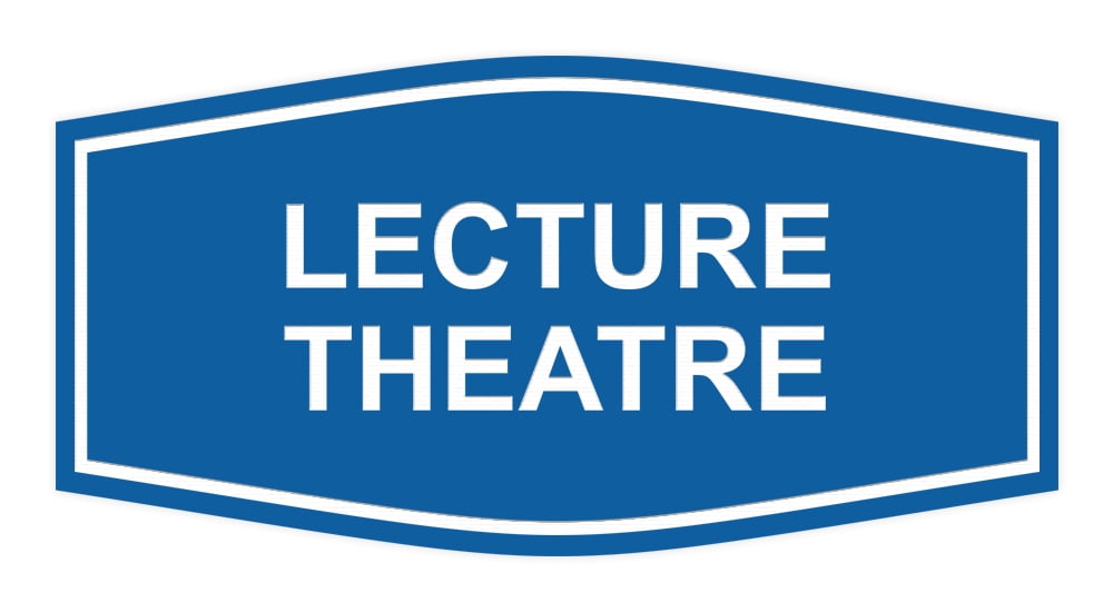 Signs ByLITA Fancy Lecture Theatre Sign (Blue) - Small - Walmart.com