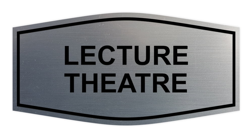 Signs ByLITA Fancy Lecture Theatre Sign (Brushed Silver) - Medium ...