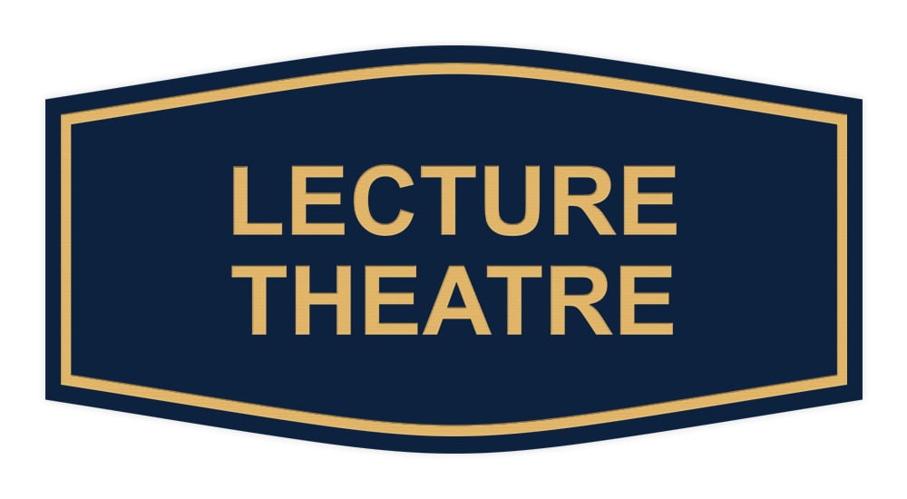Signs ByLITA Fancy Lecture Theatre Sign (Navy Blue/Gold) - Medium ...